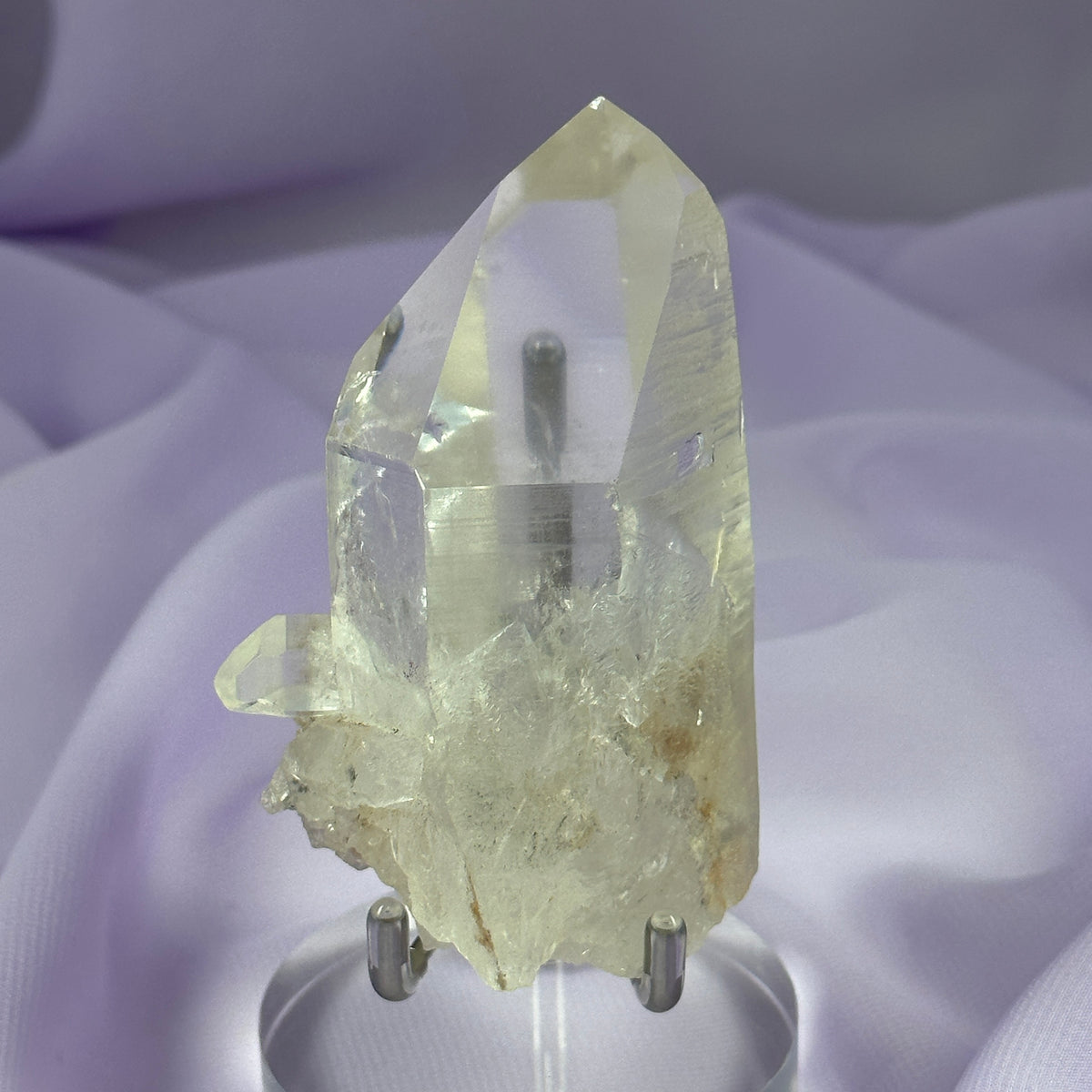 Rare large etched Lemurian Quartz point with Barnacle crystals 235g SN ...